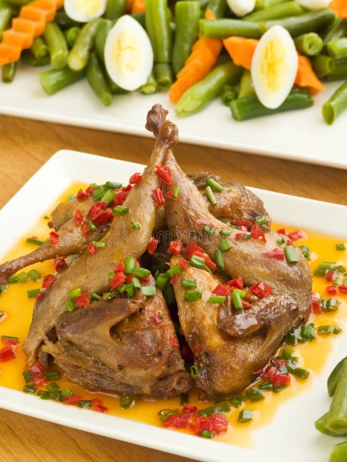 Quail dinner stock photo. Image of meal, nutrition, restaurant - 4479684