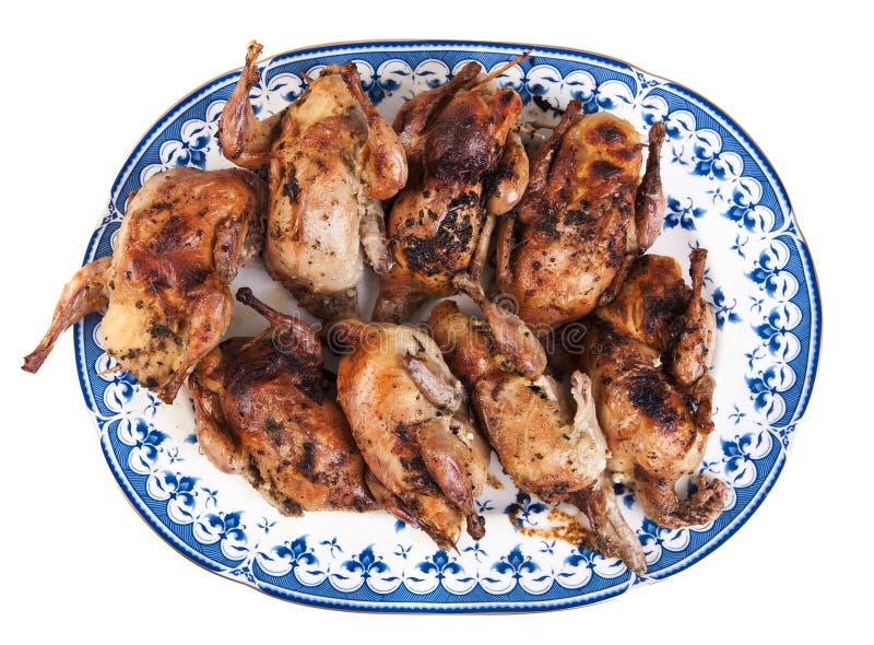 Roasted quails stock image. Image of celebration, hunting - 31438543