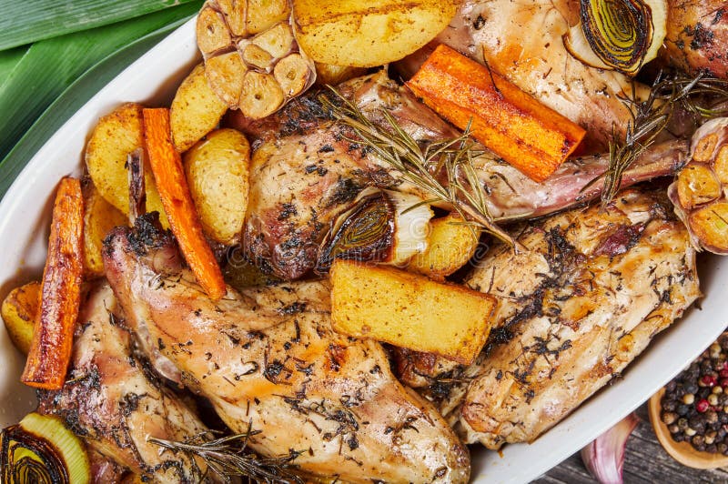 Roasted rabbit stock image. Image of gourmet, homemade - 70039641