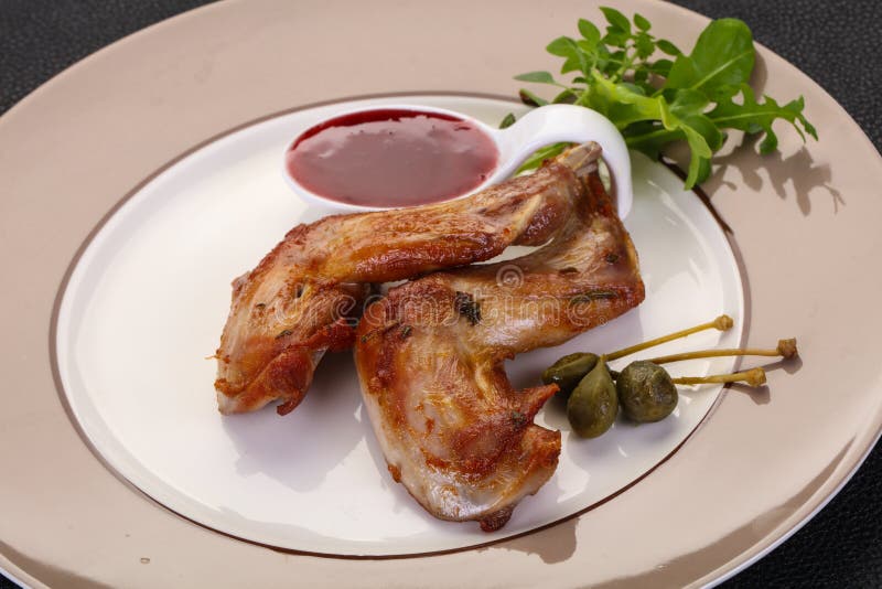 Roasted rabbit legs stock photo. Image of healthy, cuisine - 167417948