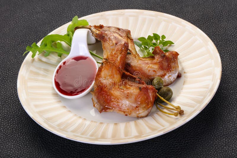 Roasted rabbit legs stock image. Image of roast, healthy - 191266513