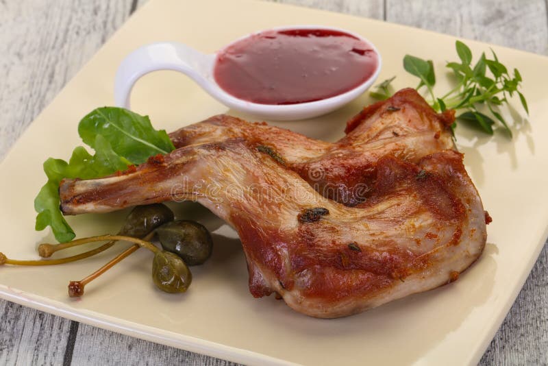 Roasted rabbit legs stock image. Image of baked, stew - 197573811