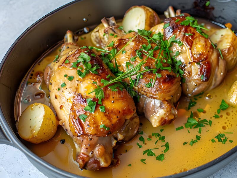 Roasted Rabbit with Mustard Sauce Stock Illustration - Illustration of ...