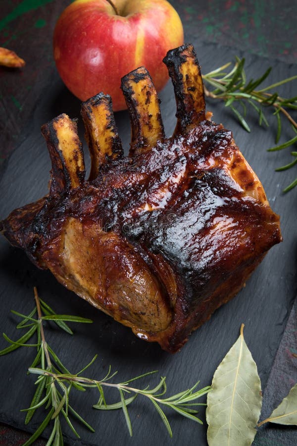 Roasted rack of pork stock photo. Image of pork, roast - 138159596