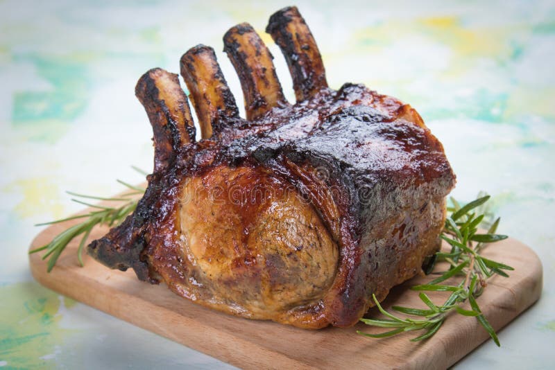 Roasted rack of pork stock photo. Image of roasted, rack - 138159680