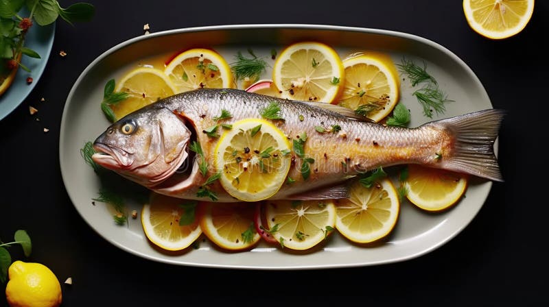 Fish Roasted Whole Stock Illustrations – 128 Fish Roasted Whole Stock ...