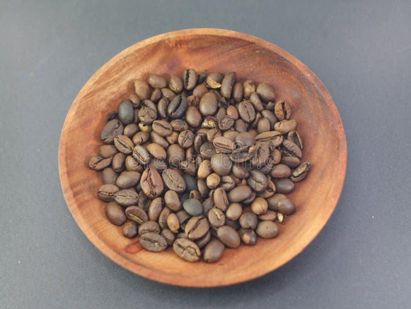 Roasted raw coffee beans stock image. Image of flat - 239197139