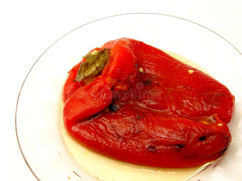 Spanish Tapas. Roasted Red Pepper Salad Stock Photo - Image of spain ...