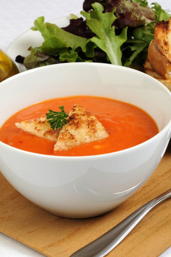 Roasted Red Pepper Soup stock image. Image of nutrition - 4951933