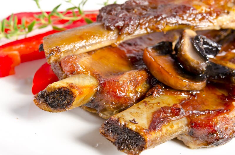 Roasted ribs burnt stock image. Image of dining, dinner - 26357865