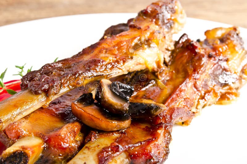 Roasted ribs burnt stock image. Image of healthy, barbecue - 26374019