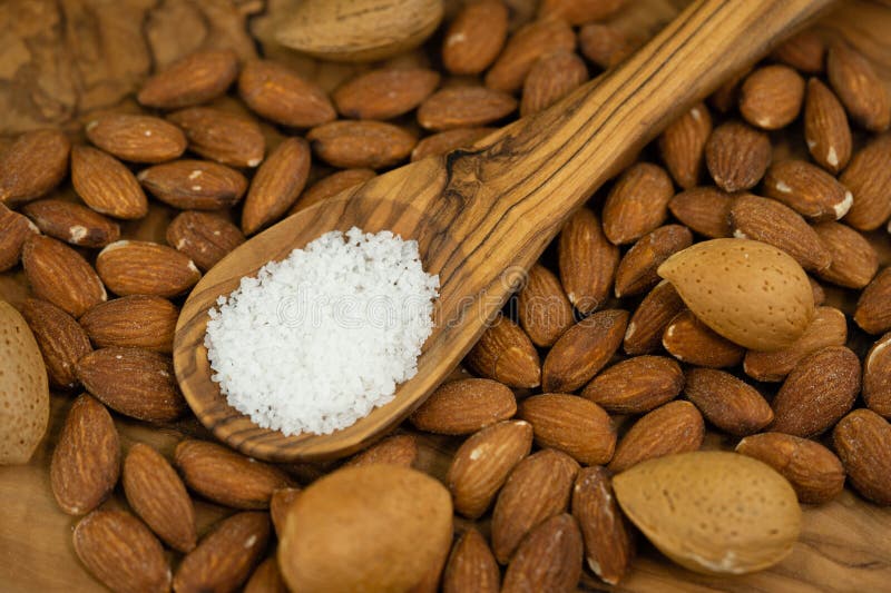 Roasted salted almonds stock photo. Image of essential - 271208580