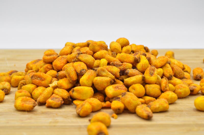 Roasted Salted Corn with Sauce Stock Image - Image of closeup, fresh ...