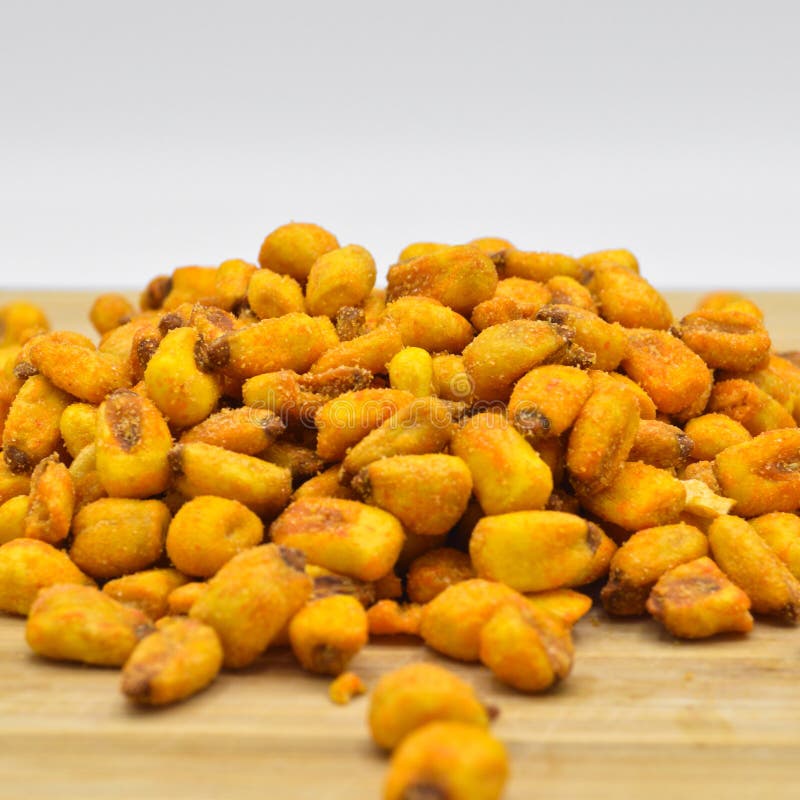 Roasted Salted Corn with Sauce Stock Image - Image of cornnuts, cuisine ...