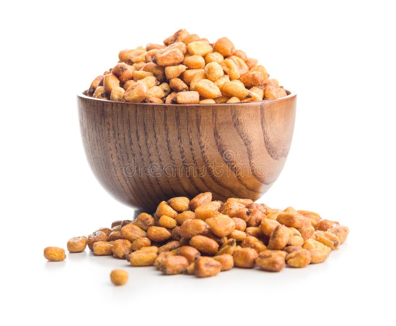 Roasted Salted Corn Snack Isolated on White Background Stock Image ...