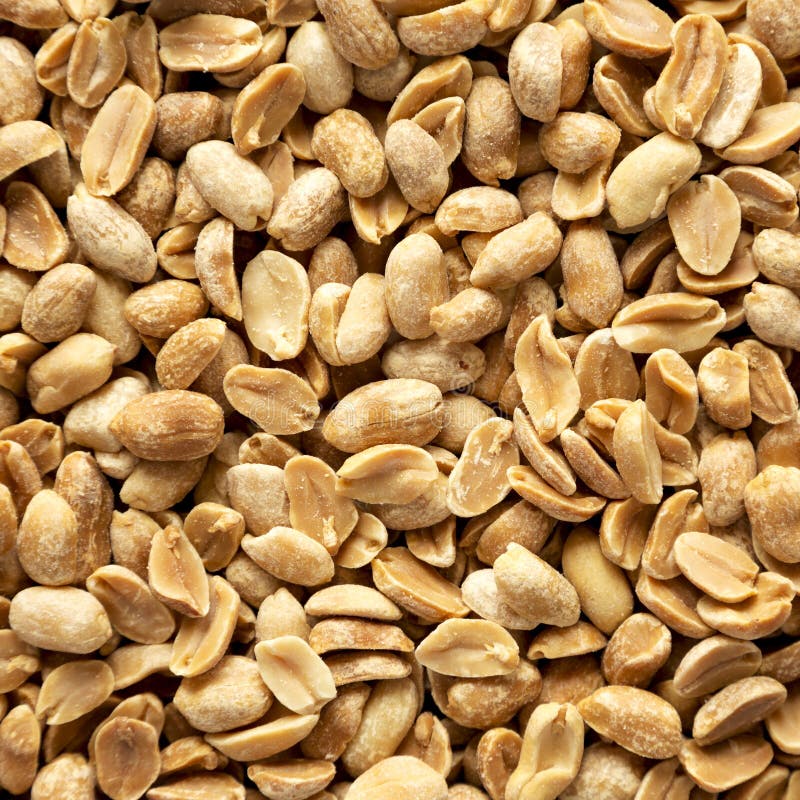 Roasted Salted Shelled Peanuts, Top View. Close-up Stock Photo - Image ...