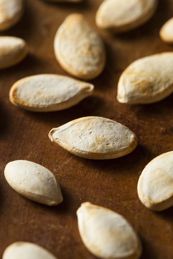 Roasted Salty Pumpkin Seeds Stock Image - Image of delicious, nutrition ...