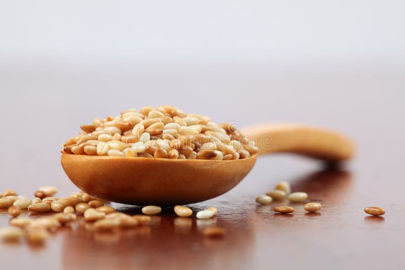 Roasted sesame seeds stock image. Image of group, objects - 14589767
