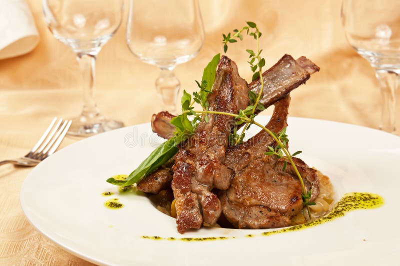 Roasted sheep meat stock photo. Image of barbecue, mutton - 38053024