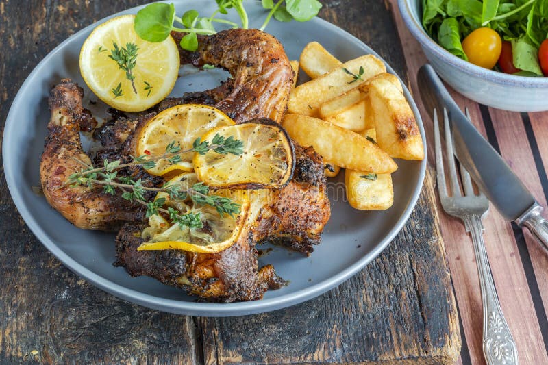 Roasted spatchcock poussin stock image. Image of fresh - 361267361