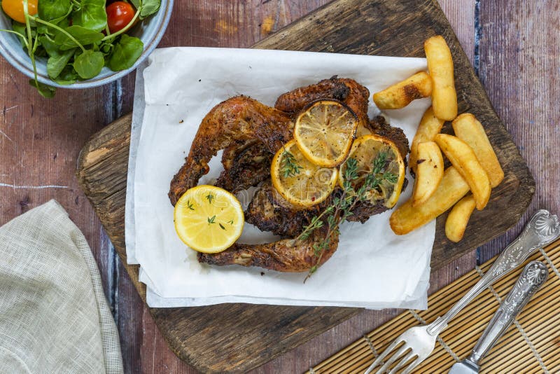 Roasted spatchcock poussin stock photo. Image of fresh - 361267490