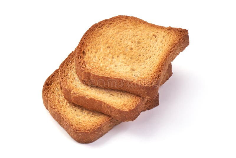 Roasted Toast Bread, Isolated on White Background Stock Image - Image ...