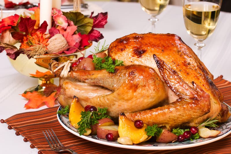 Roasted turkey stock photo. Image of parsley, juice, apple - 3098896