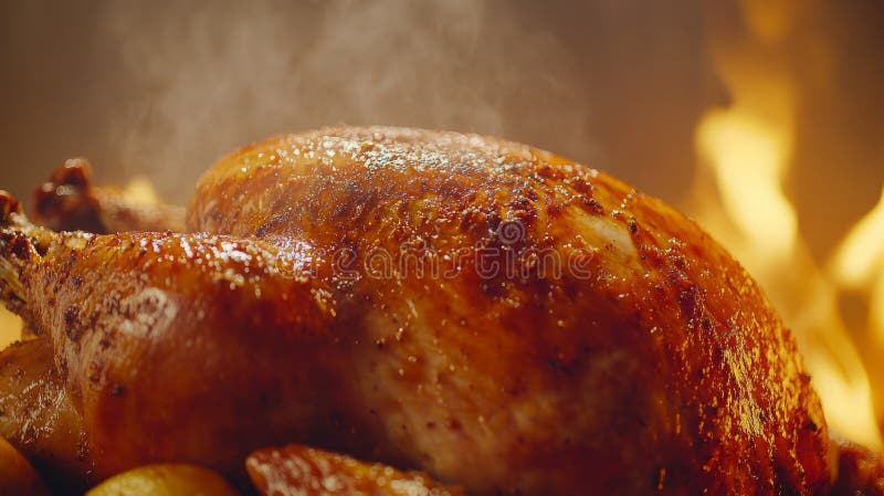 Roasted Turkey Crispy Skin Warm Setting Stock Photos - Free & Royalty ...