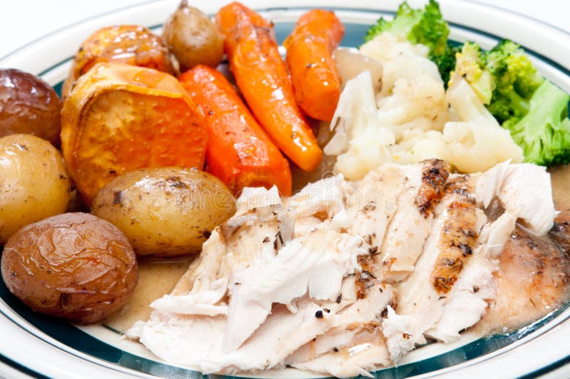 Roasted turkey dinner stock image. Image of banquet, pepper - 36308175