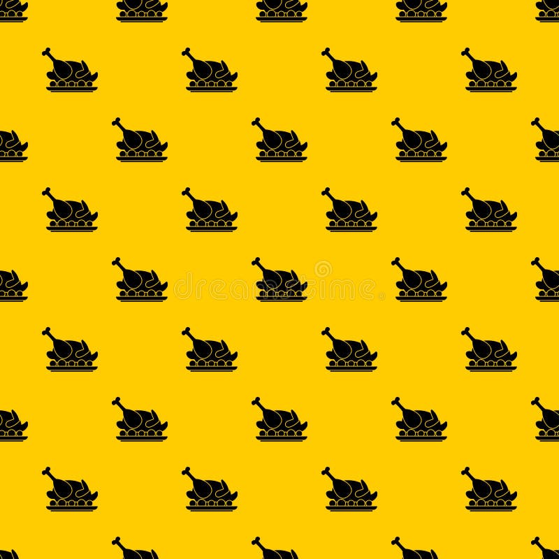 Roasted Turkey Pattern Vector Stock Vector - Illustration of delicious ...
