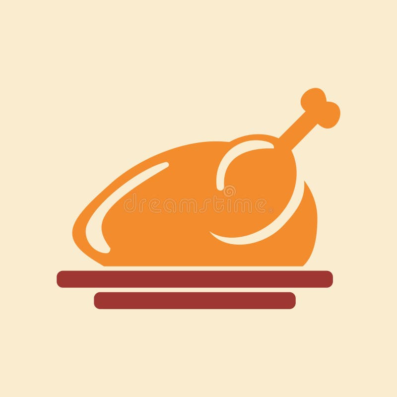 Roasted Turkey. Vector Illustration Decorative Design Stock Vector ...