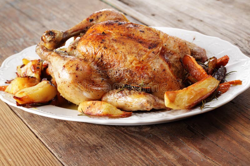 Roasted Turkey with Vegetables Stock Image - Image of poultry, meal ...