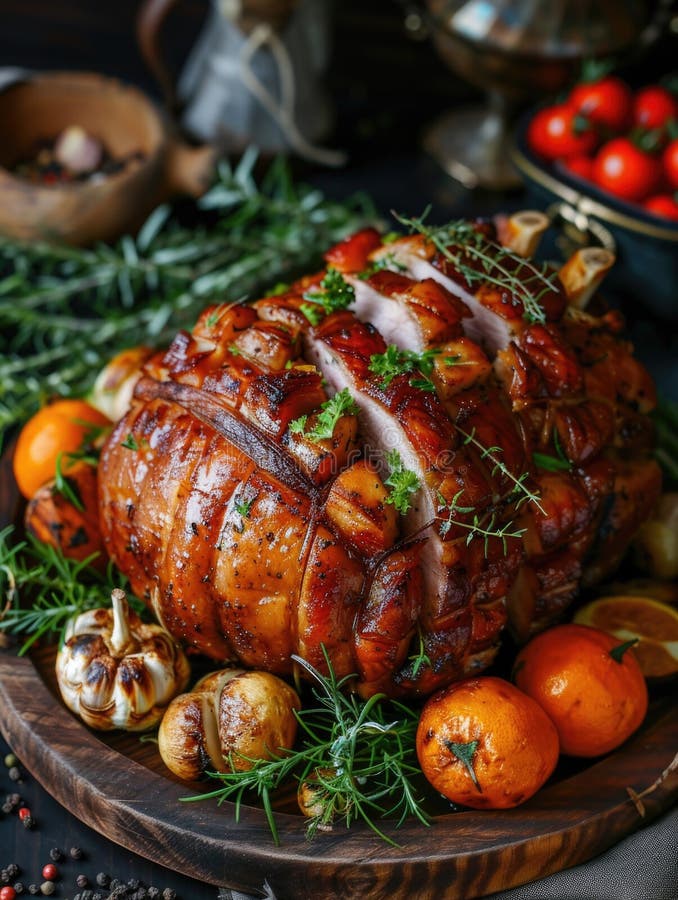 Roasted Turkey with Vegetables Stock Image - Image of dinner ...