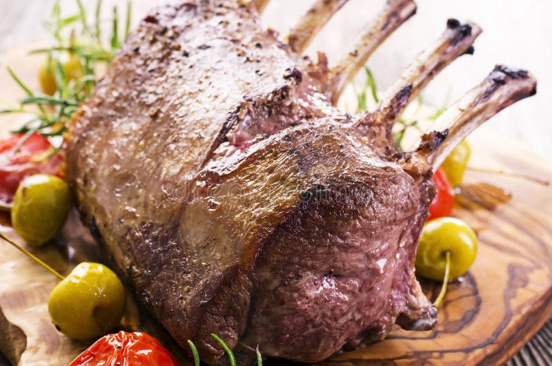 Roasted Venison Rack stock image. Image of karbonade - 82137463