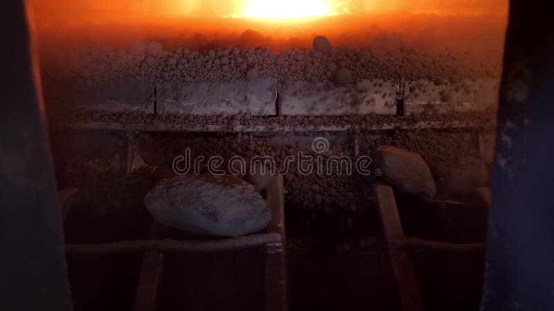 Roasting Furnace. Industrial Process of Production of Cement Clinker or ...