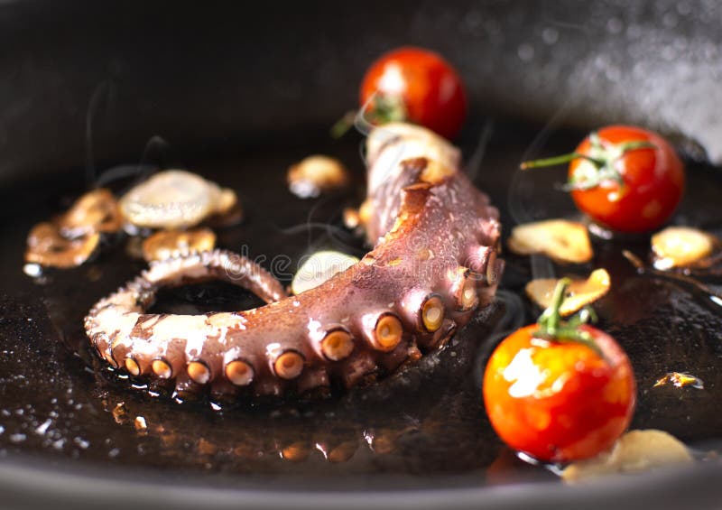 Octopus stock photo. Image of cherry, dinner, foodstyling - 153044758