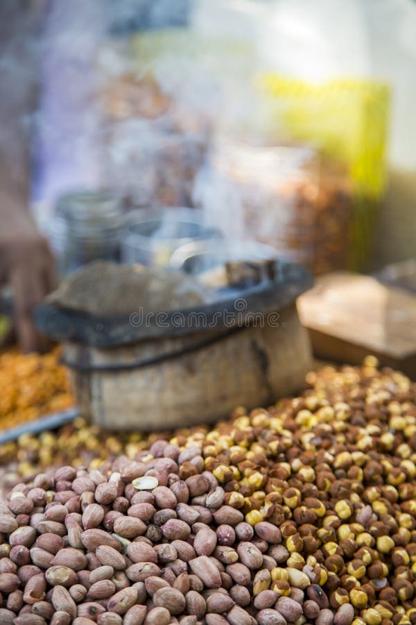 Roasting Hazelnuts and Peanuts at Market Stock Image - Image of smoke ...