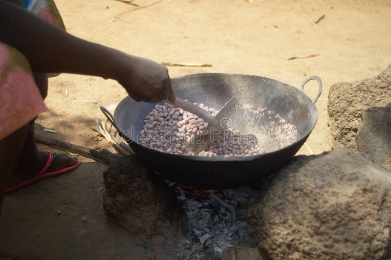 Roasting peanuts stock image. Image of food, roasted, fire - 7893393