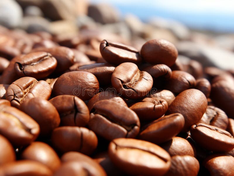 Roasting Perfection: Fresh Coffee Beans. Generative AI Stock ...