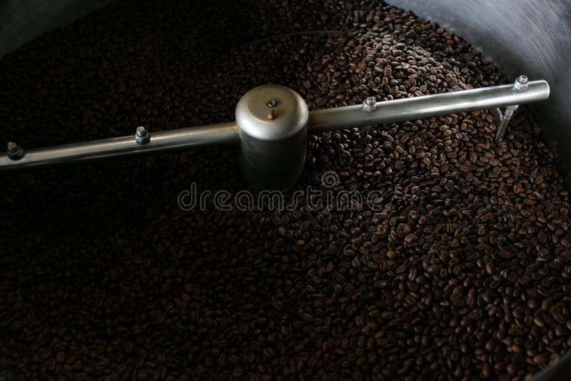 Roasting Process Coffee Beans Stock Photo - Image of grain, drink ...