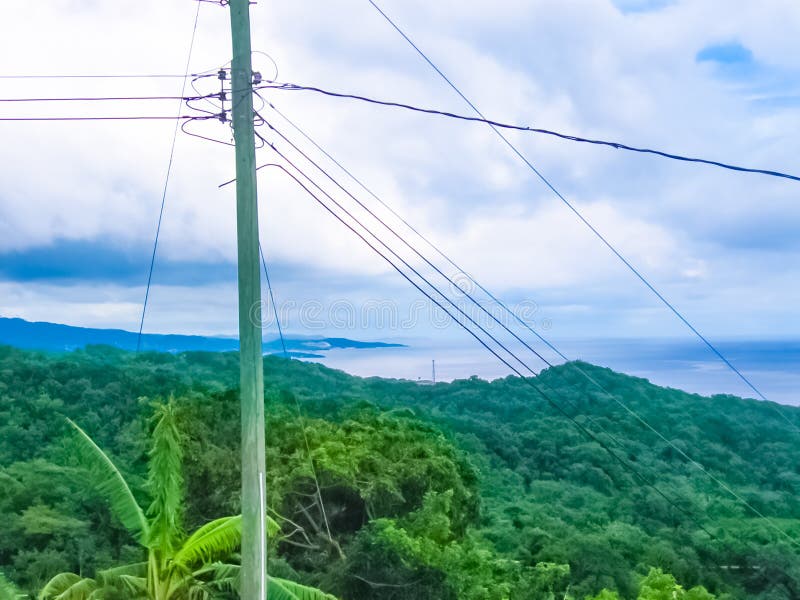 The Roatan Island Road with Trees at Honduras Stock Photo - Image of ...