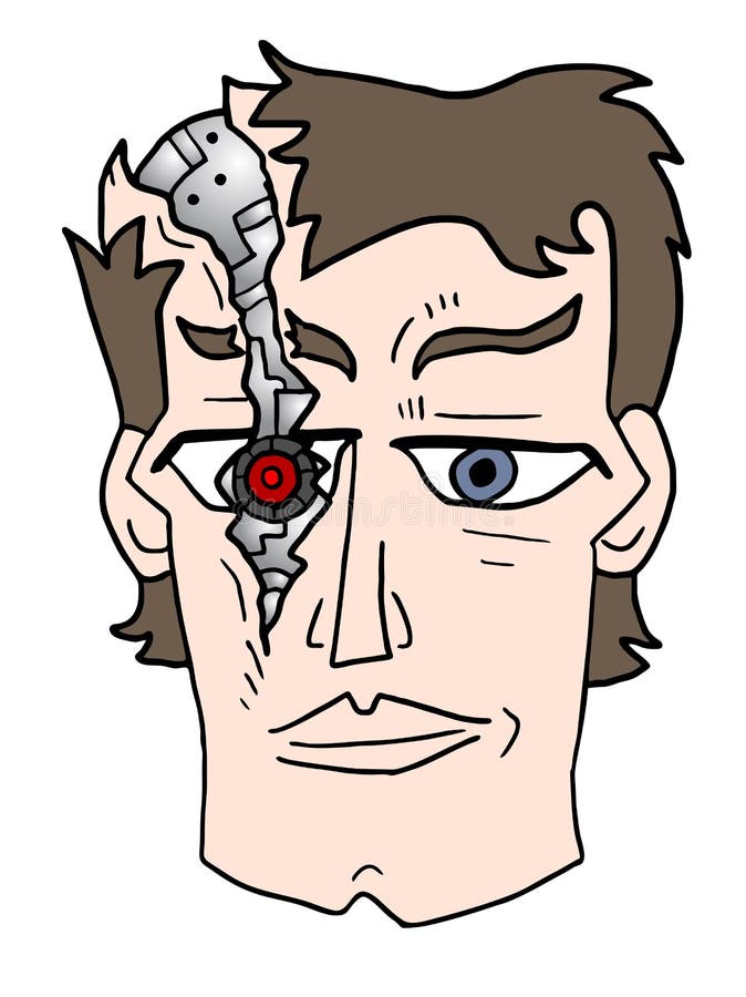 Ser humano do robô ilustração do vetor. Ilustração de danificado - 40267330