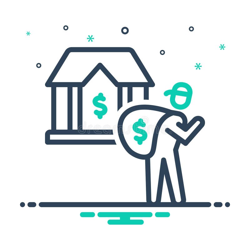 Mix Icon for Rob, Marauding and Swindle Stock Illustration ...