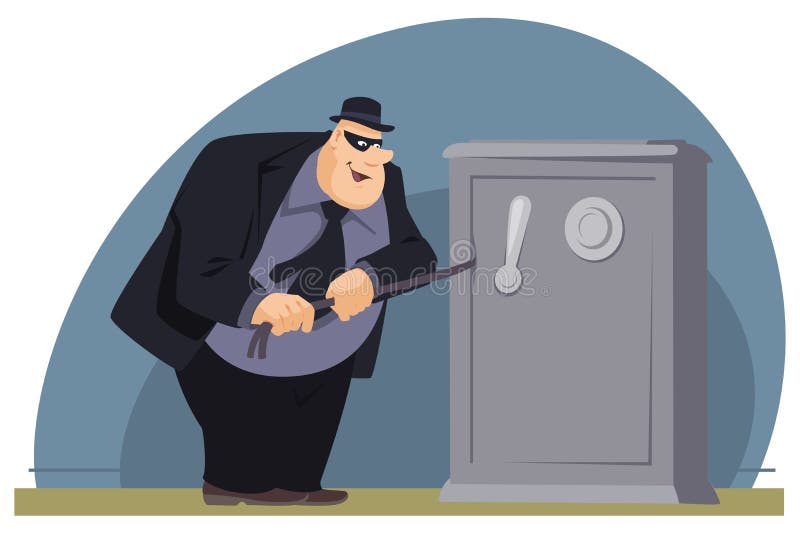 Robber with Bag of Loot. Illustration for Internet and Mobile Website ...