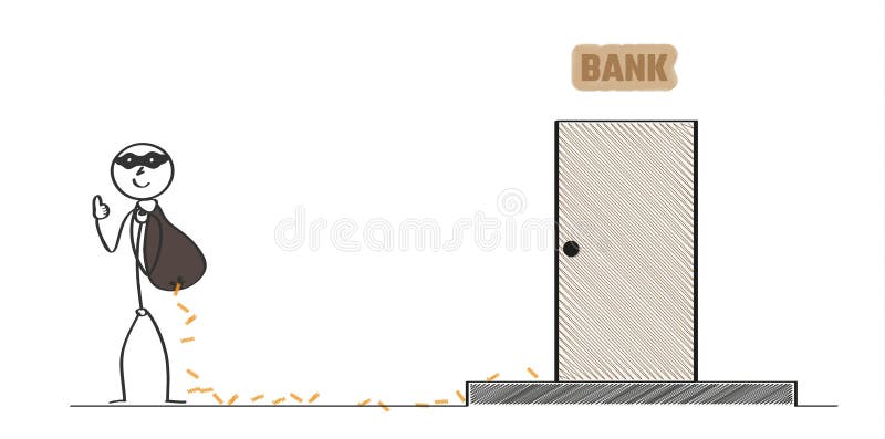 Robber and bank stock vector. Illustration of eps10, robber - 67829395