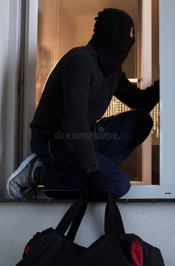 Robber after burglary stock photo. Image of criminal - 43296354