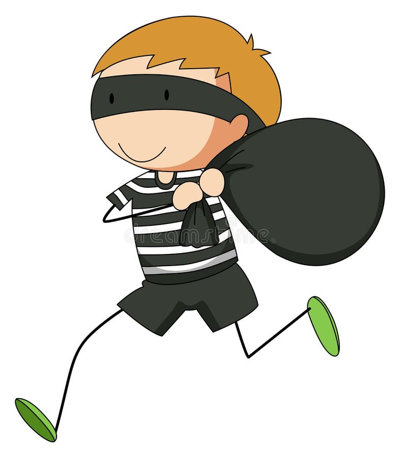 Robber stock vector. Image of kids, illustration, picture - 53327003