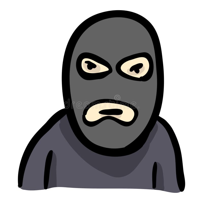 Robber Doodle Icon stock vector. Illustration of dangerous - 311378415