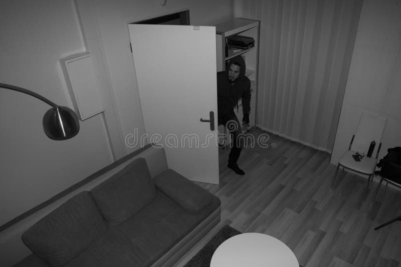 Robber Entering in House stock photo. Image of interior - 222459374