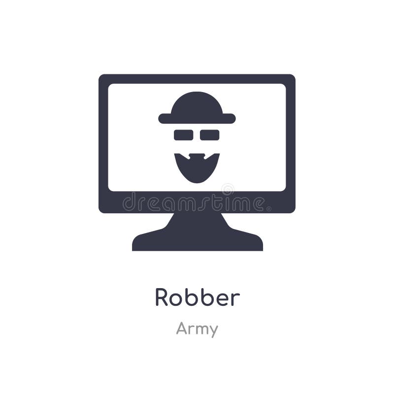 Robber Icon. Isolated Robber Icon Vector Illustration from Army ...